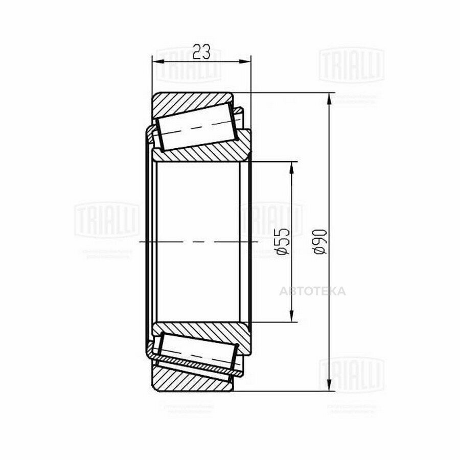 Подшипник ступицы для а/м Ford Transit (00-) задн. привод на задн. колеса (CS 1010) TRIALLI CS1010