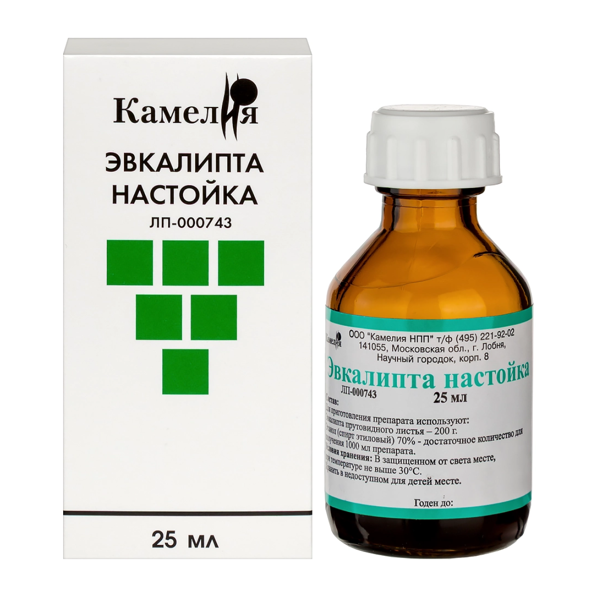 Эвкалипт настойка, флакон 25 мл, 1 шт.
