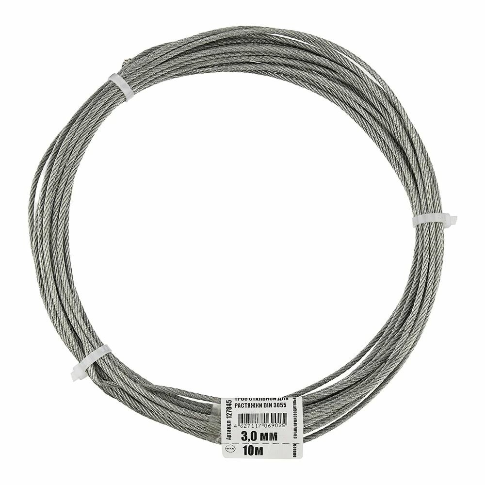 Стальной трос для растяжки Tech-Krep DIN 3055 3 мм, 10 м 127845