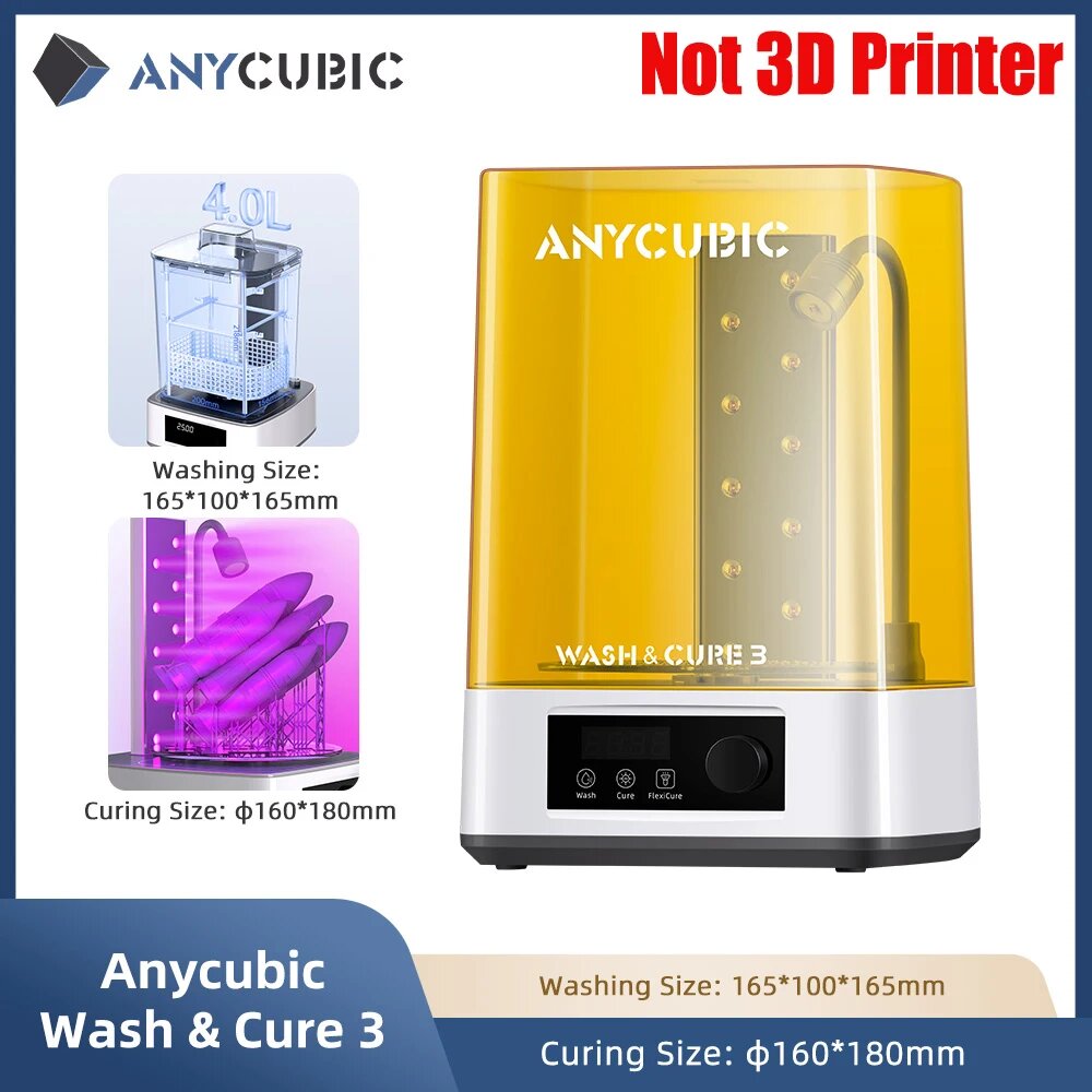 ANYCUBIC DLP SLA LCD смоляная 3D-принтер Photon Mono 2, M5s Pro, 14K Photon Mono M7 Pro, M7, Photon P1, Wash and Cure 3, 3 Plus, Max