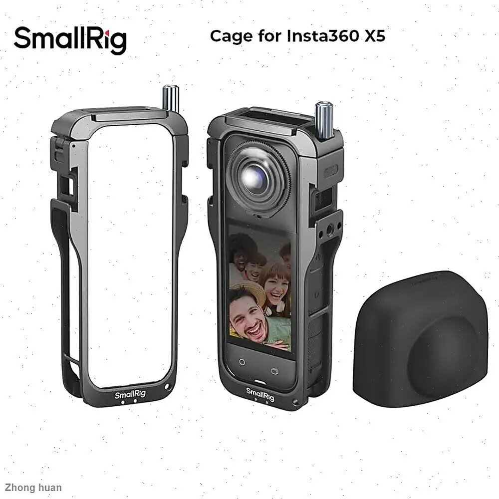 SmallRig X5 Cage, Чехол для экшн-камеры Insta360 X5 с полной защитой для объектива, готовый к хранению, 5195