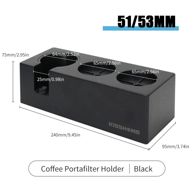 Бездонный Портафильтр CafeGaGa 51 мм для Delonghi EC680 EC685 EC200 Черный, 51mm Holder
