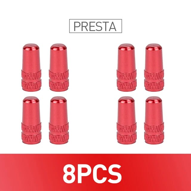 Велосипедные клапаны Presta из алюминиевого сплава 4/8 шт. Красный, 8pc red fv