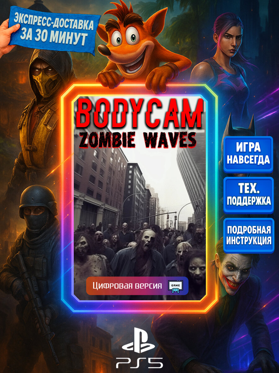 BodyCam Zombie Waves PS5 | Моментальная доставка | Английский язык | Боевики