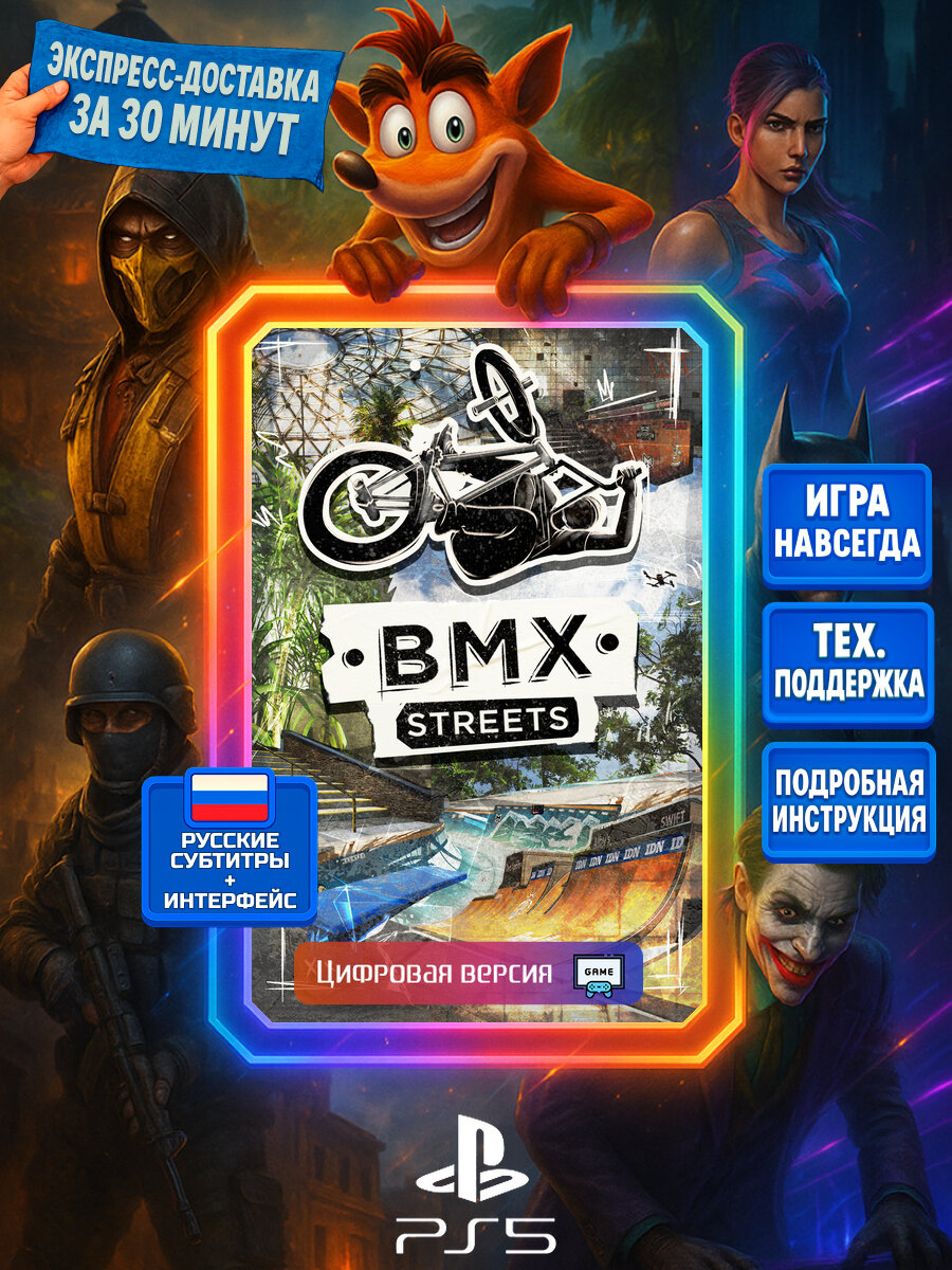 BMX Streets PS5 | Моментальная доставка | Русские субтитры и интерфейс | Имитация
