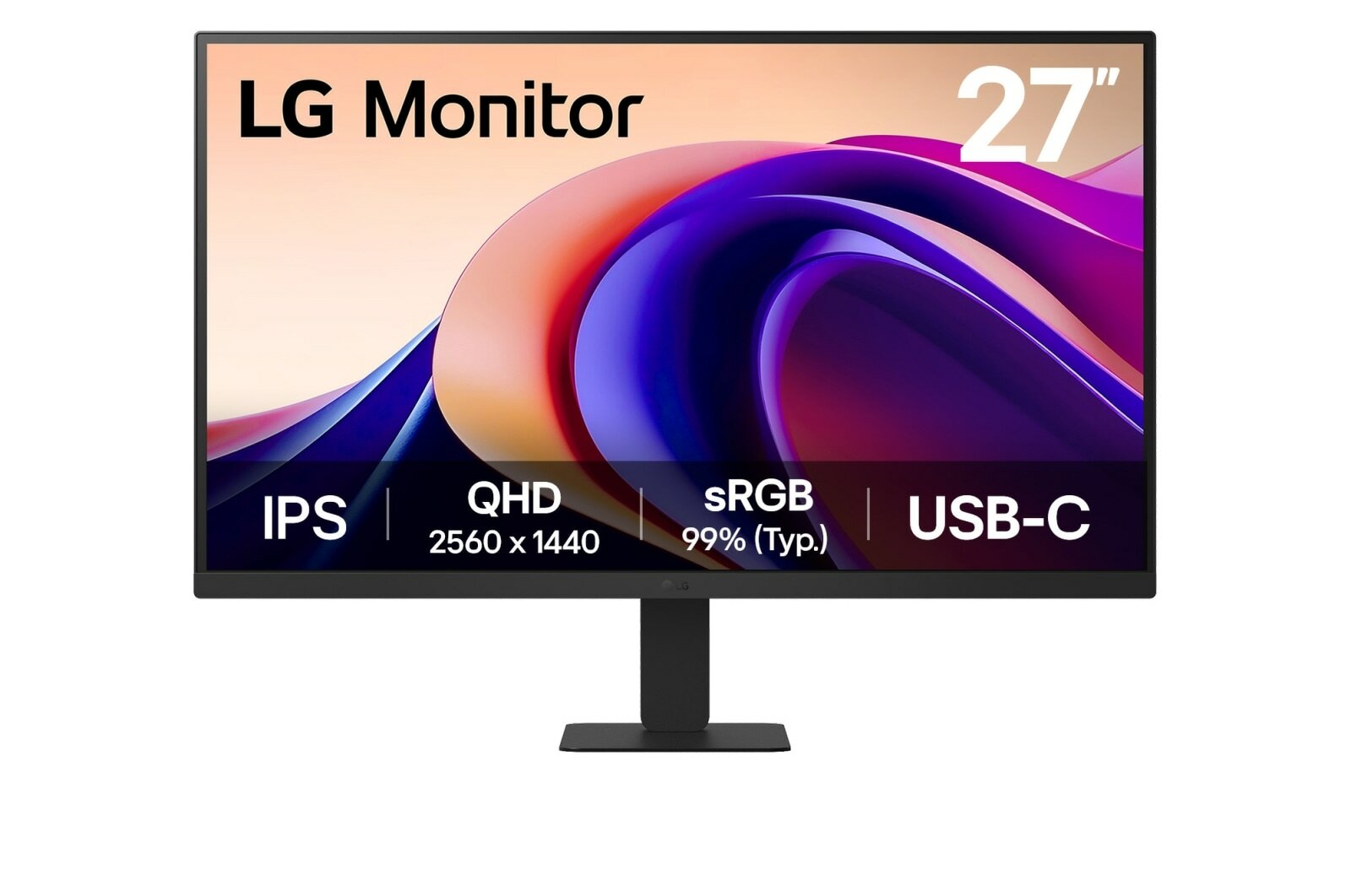 Монитор LG 27" 27U631A-B, 16:9, IPS, QHD, 5ms, 250cd, 100Hz, 1xHDMI, USB-C