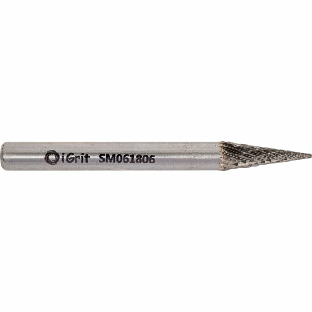 Бор-фреза твердосплавная iGrit SМ 06x18x6 мм, DOUBLE CUT SМ061806