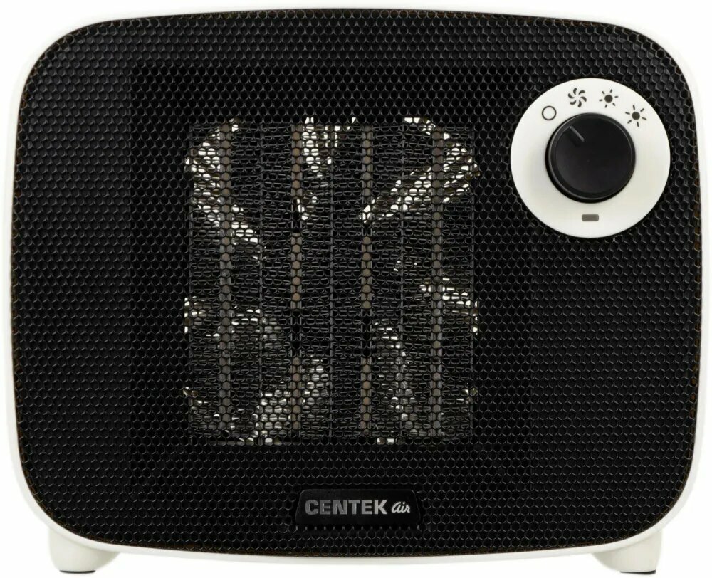 Тепловентилятор CENTEK 1500Вт, черный, белый термостойкий пластик CT-6023