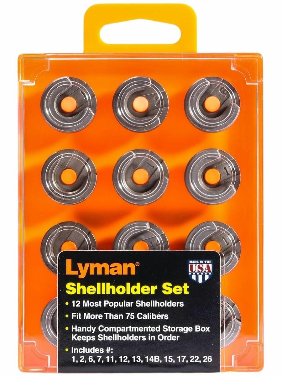 Набор шеллхолдеров Lyman Shellholder Set (12 шт. в кейсе), арт. 7712110