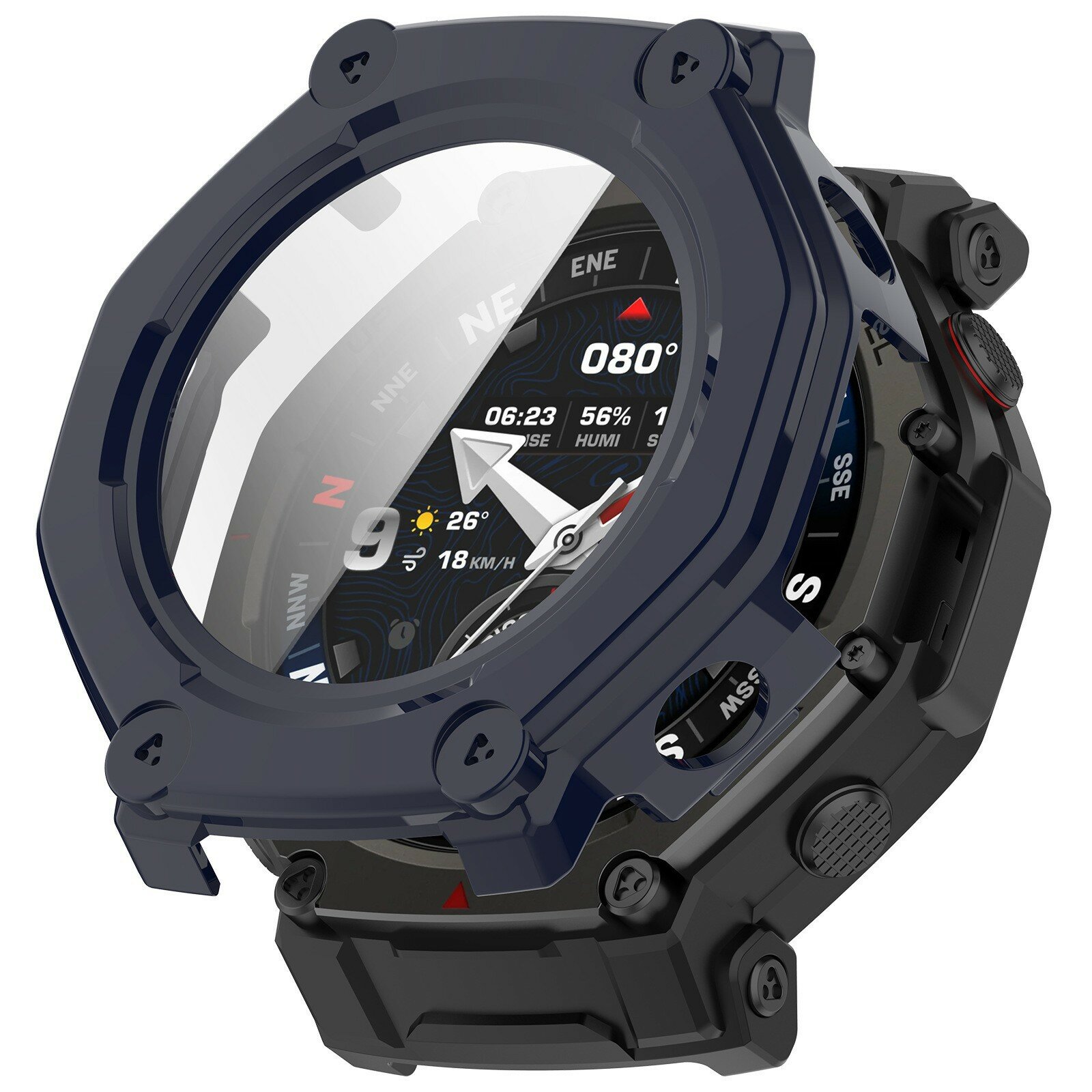Чехол для умных часов Amazfit T-REX3 Pro - Сине-голубой, полная защита, прочный покрытие для умного будильника