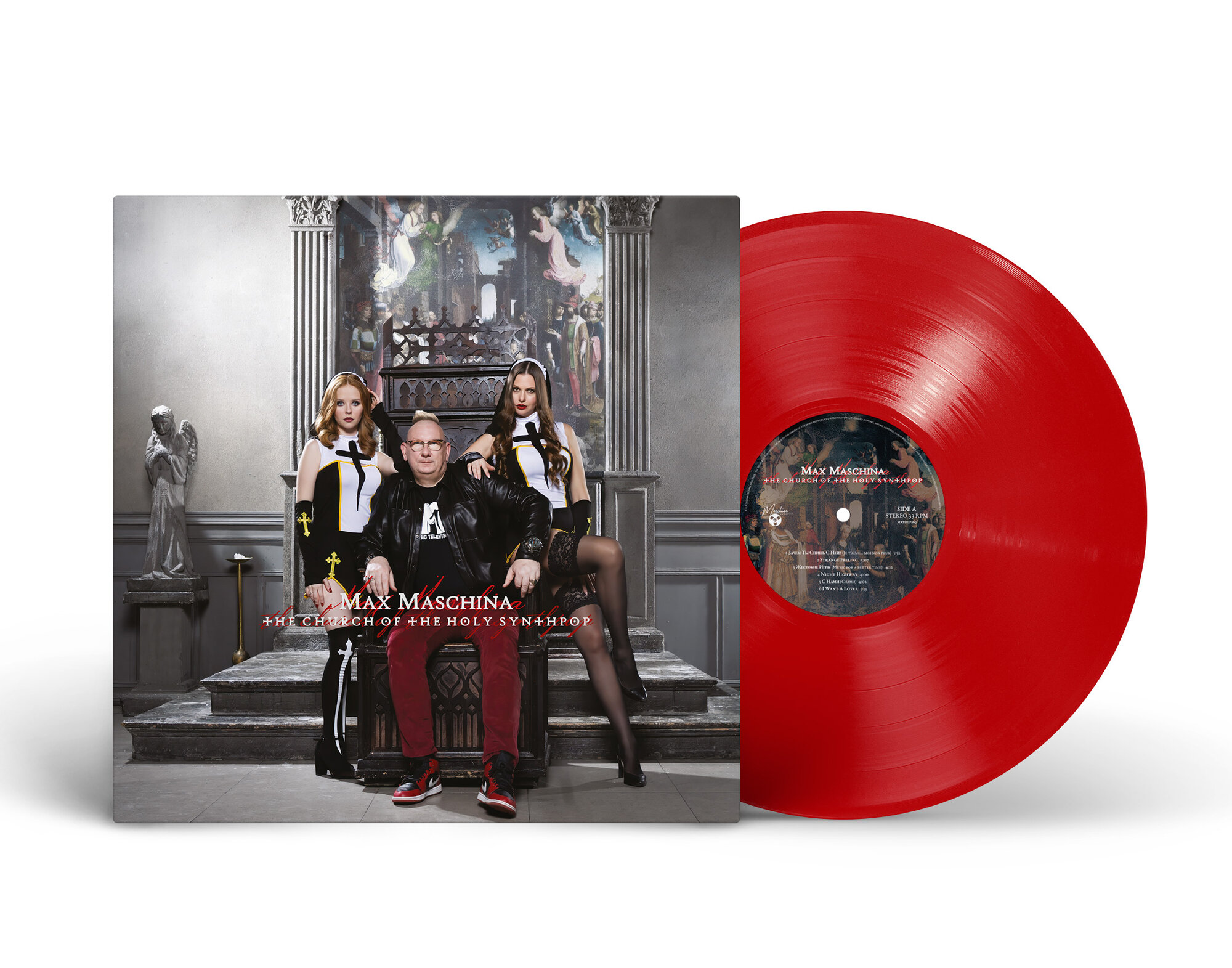 Виниловая пластинка: Max Maschina — «The Church Of The Holy Synthpop» (2025) [Limited Red Vinyl]