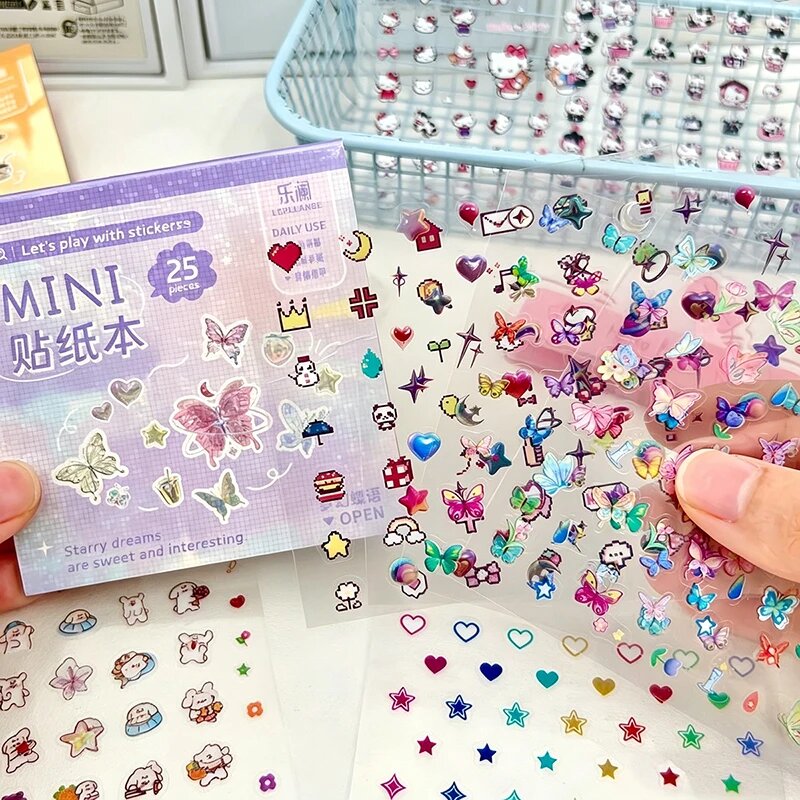 Мини-книга наклеек Deco: Мультяшные котики и миниатюрная еда S4