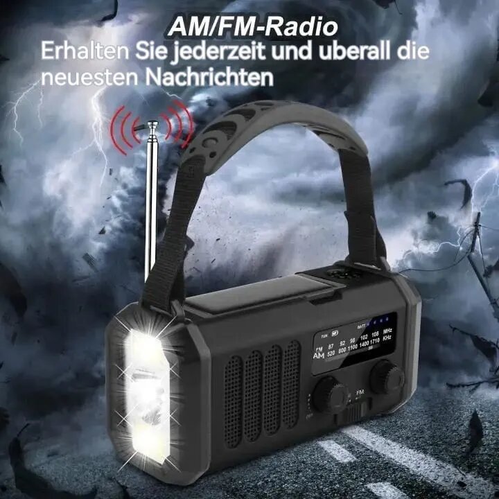 Настольные часы XSY-330, радио AM/FM/WB, аккумулятор 10000mAh, фонарь, зеленый — фото 1