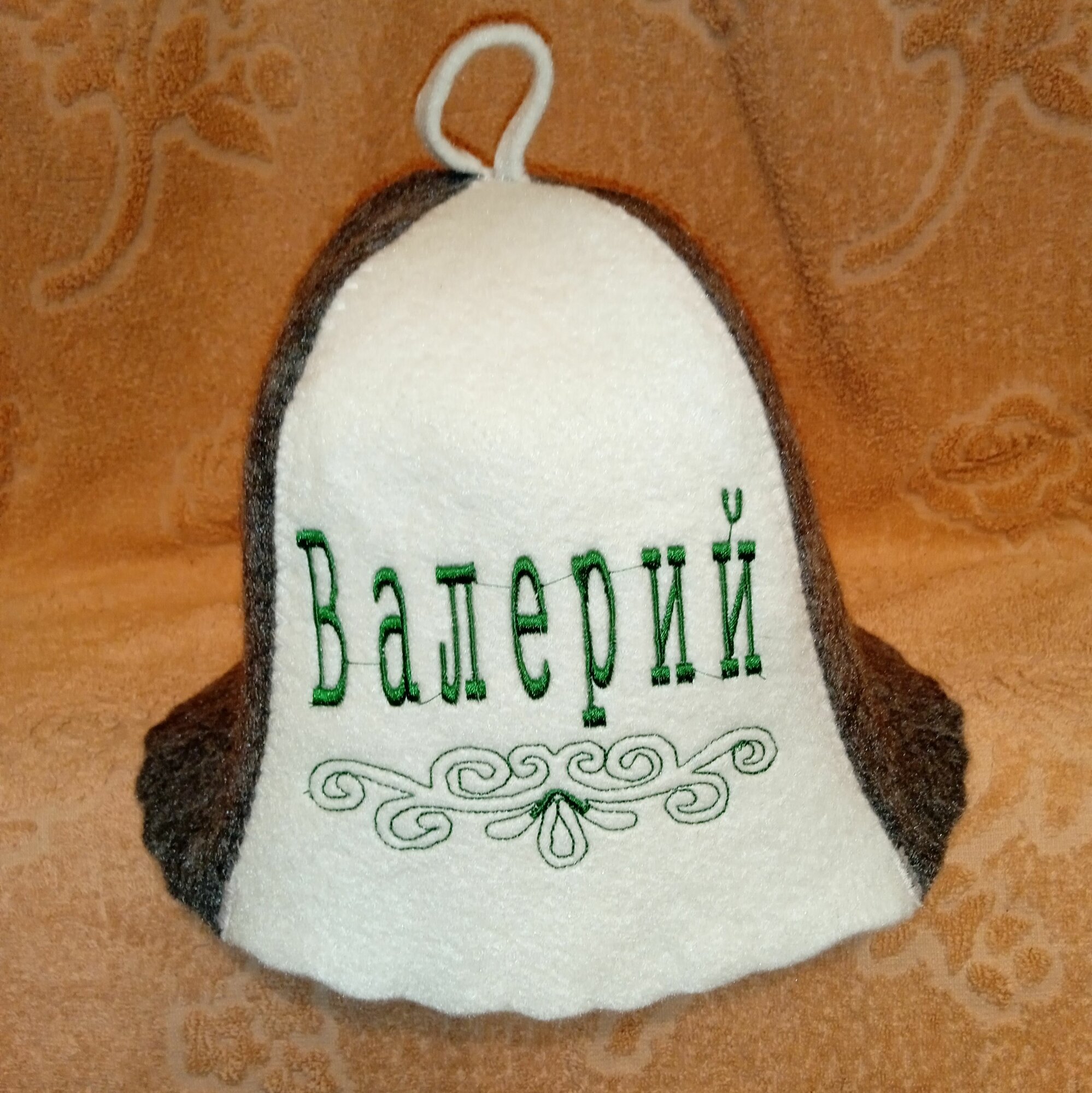 Шапка для Бани и Сауны с Вышивкой! Банная шапка для парной. Шапочка Именная
