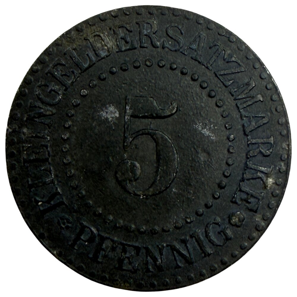 Германия, Люнебург 5 пфеннигов 1914-1924 гг. (Zn)