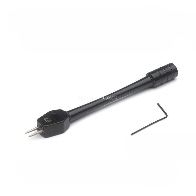 Инструмент для кожи 4mm, 2 зубья, черный