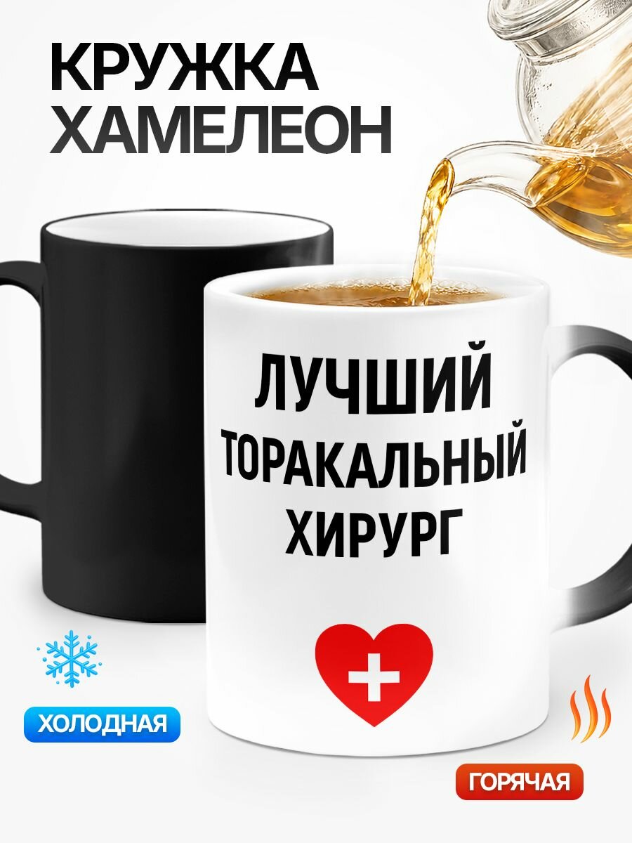 Кружка хамелеон подарок врачу Лучший Торакальный хирург