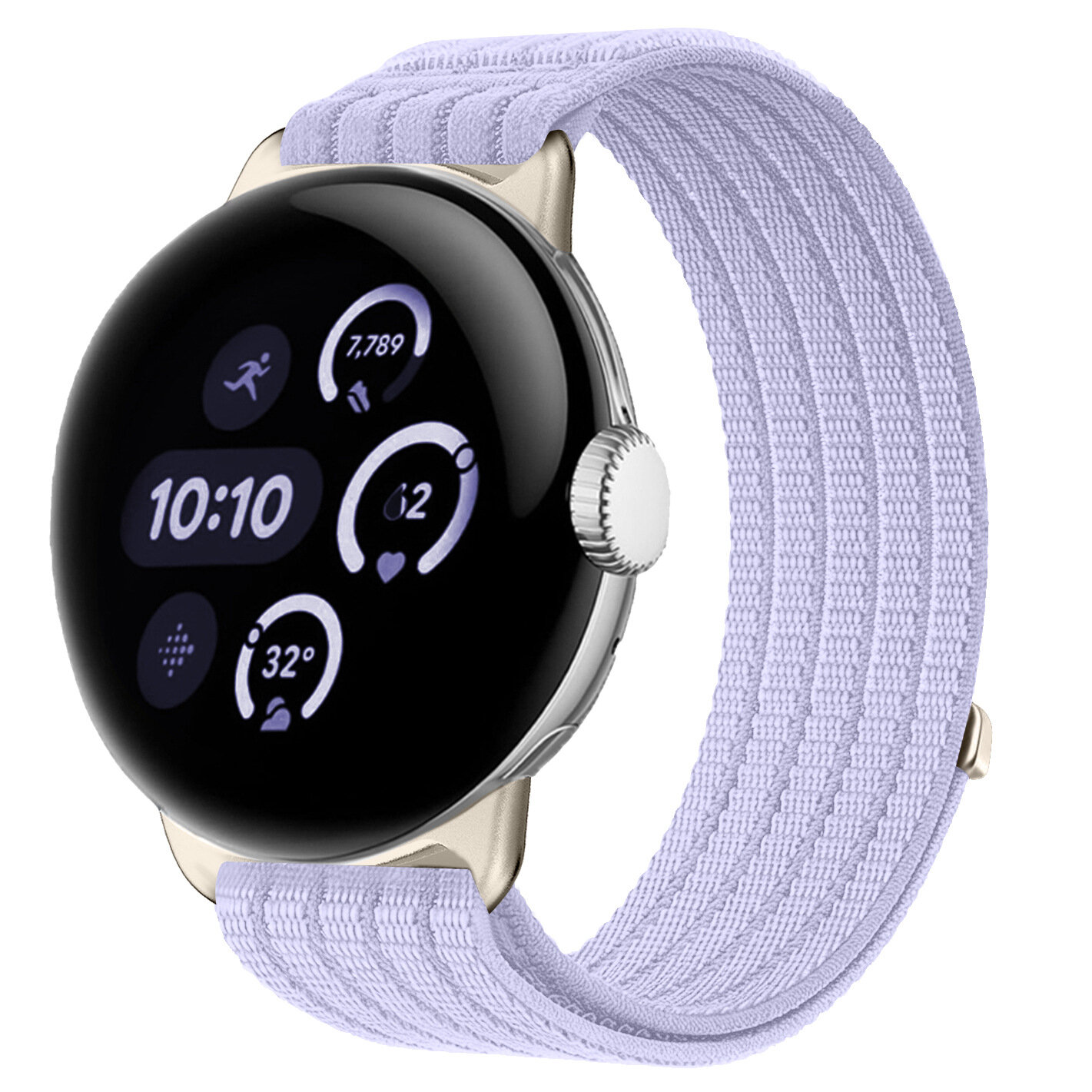 Нейлоновый ремешок MyPads для Google Pixel Watch 2, ультрамягкий, сиреневый