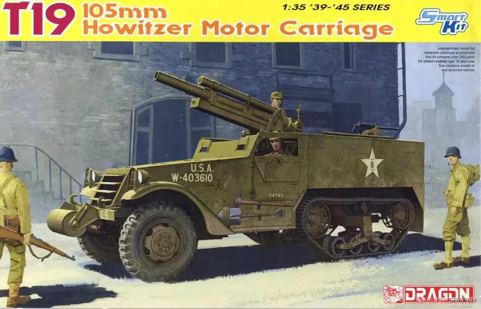 DRAGON 1/35 6496 T19 105mm Набор моделей моторных перевозок гаубицы
