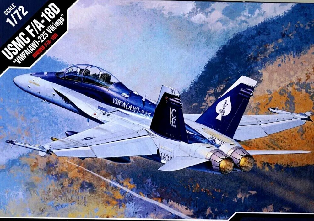 Academy 12422 1/72 F/A 18D HORNET US MARINES сборная модель самолета