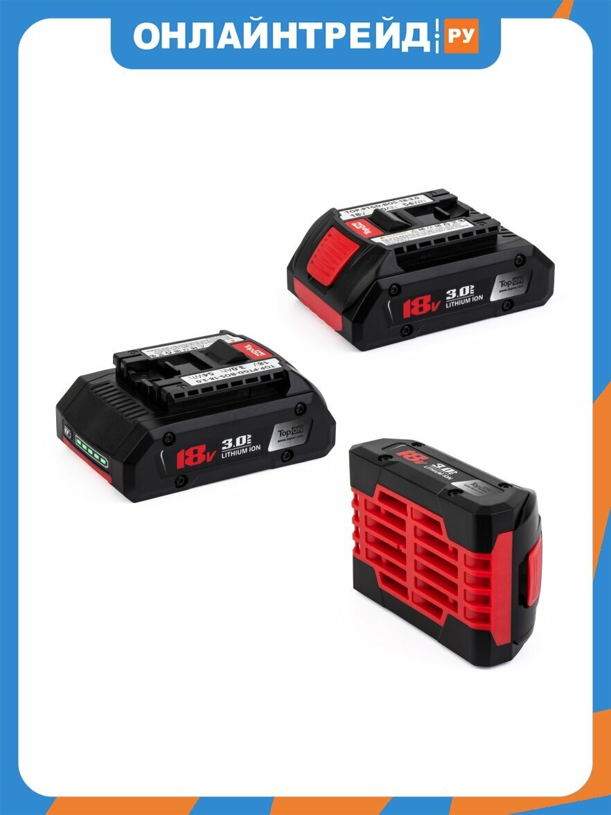 Аккумулятор для Bosch Topon 18V 3.0Ah (Li-ion) PN: 2607336170