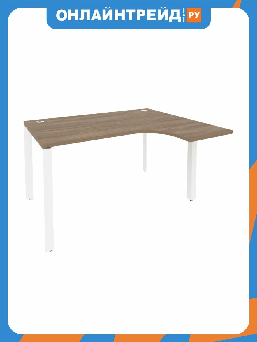 Стол эргономичный Riva CHAIR правый на П-образном м/к O. MP-SA-3 (R) Дуб аризона/Белый металл 1380*1180*750 Onix