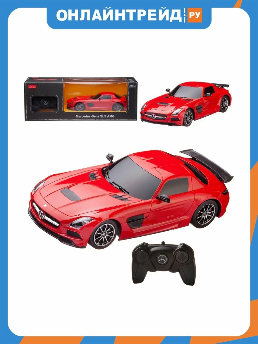Машина на радиоуправлении Rastar 54100R Mercedes-Benz SLS AMG, цвет красный 1:18