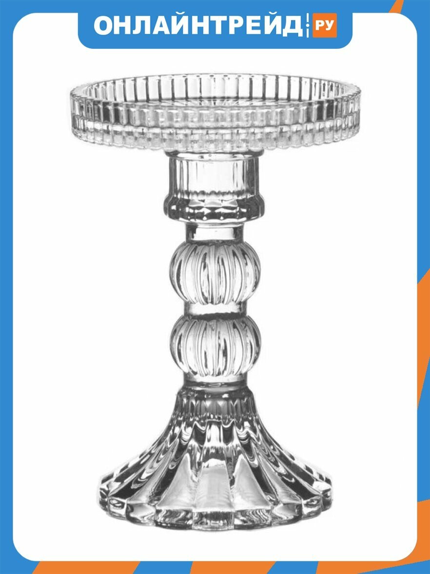Подсвечник Decor DE Table Ле Классик 14 см, съемная чаша, стекло