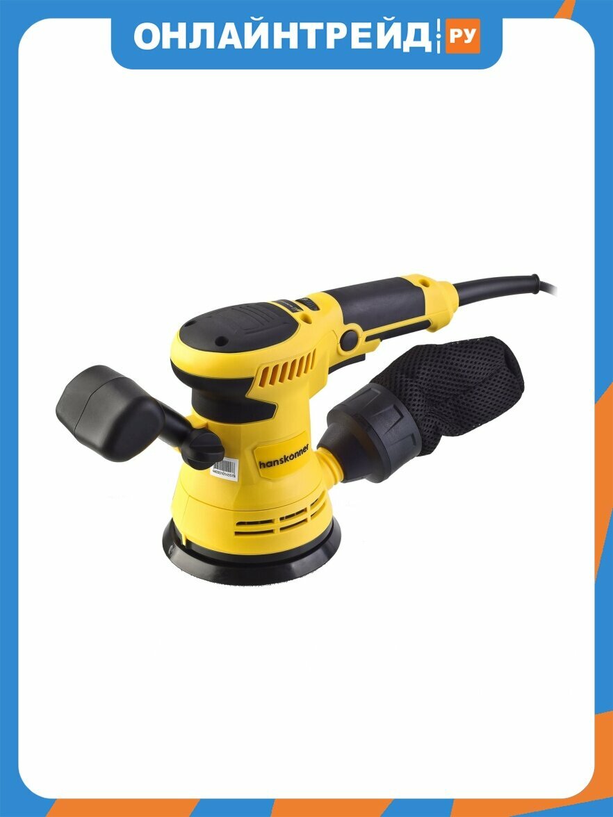 Эксцентриковая шлифмашина Hanskonner HOS8145RC, 450Вт, 125мм, 8000-12000об/мин, конст ЭЛ-КА
