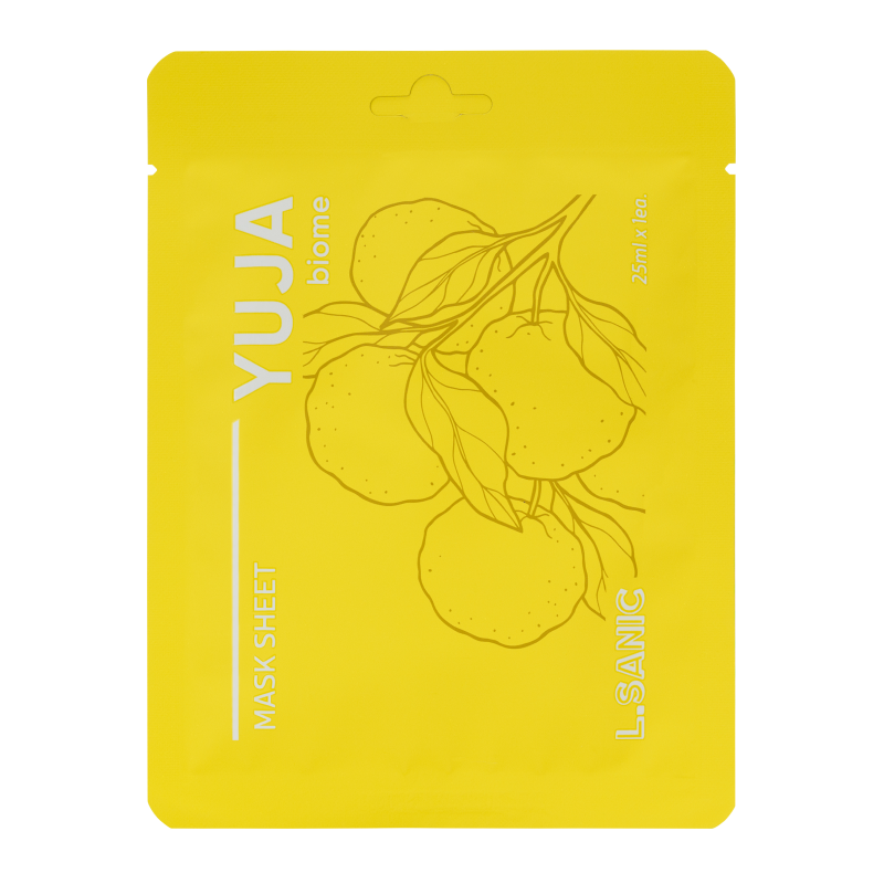 L.Sanic Yuja Biome Revitalizing Mask Sheet Восстанавливающая тканевая маска с экстрактом юдзу и пробиотиками