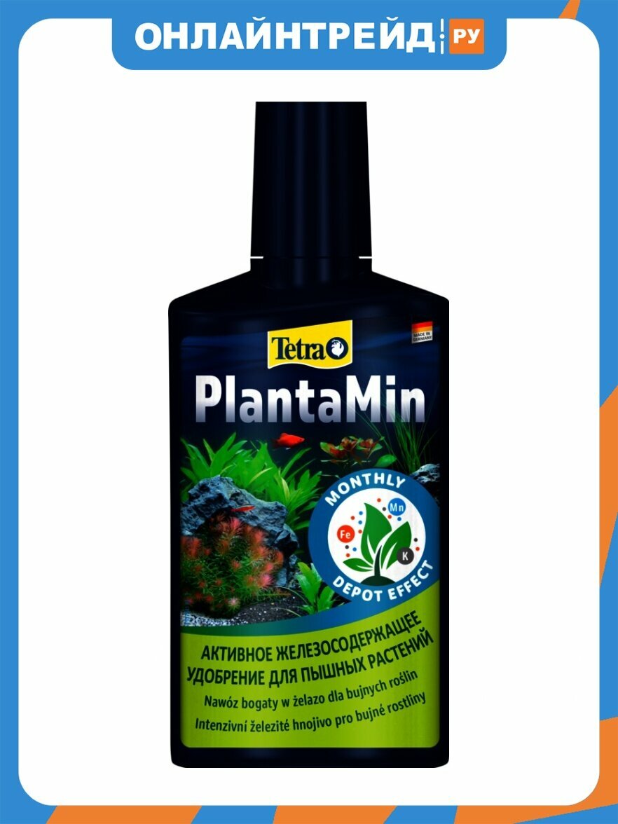Кондиционер Tetra PlantaMin жидкое удобрение с железом и микроэлементами, 250мл