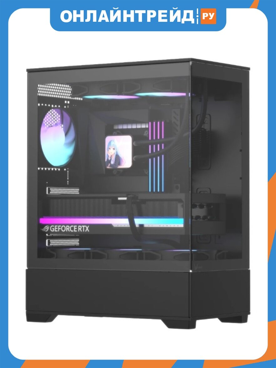 Корпус Formula Crystal Z1 Plus AR V2 черный без БП ATX