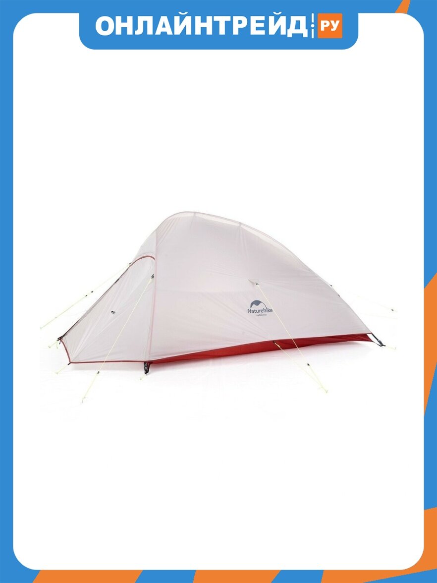 Палатка Naturehike Сloud up 2 20D NH17T001-T двухместная с ковриком, серая, 6927595724668