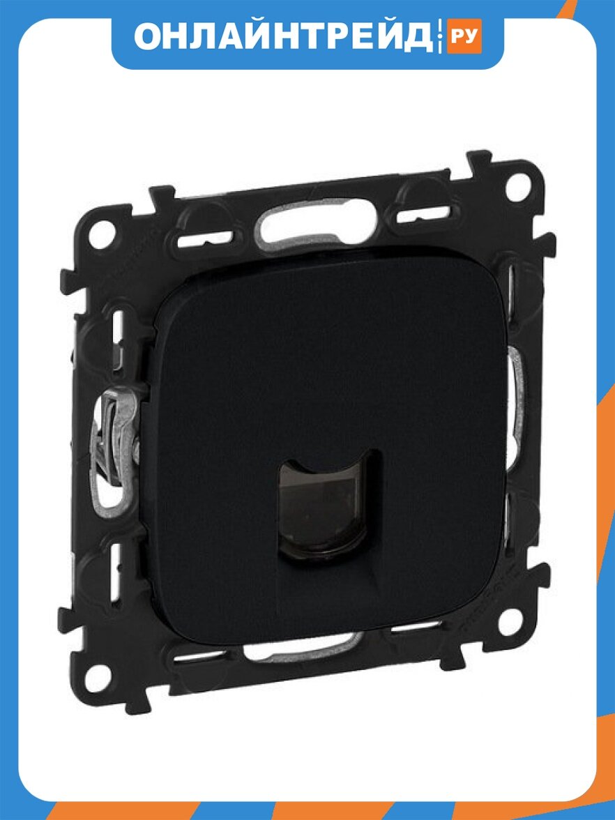 Розетка Legrand комп. (RJ45) 1 постовая 5 кат UTP Valena ALLURE DIY Антрацит