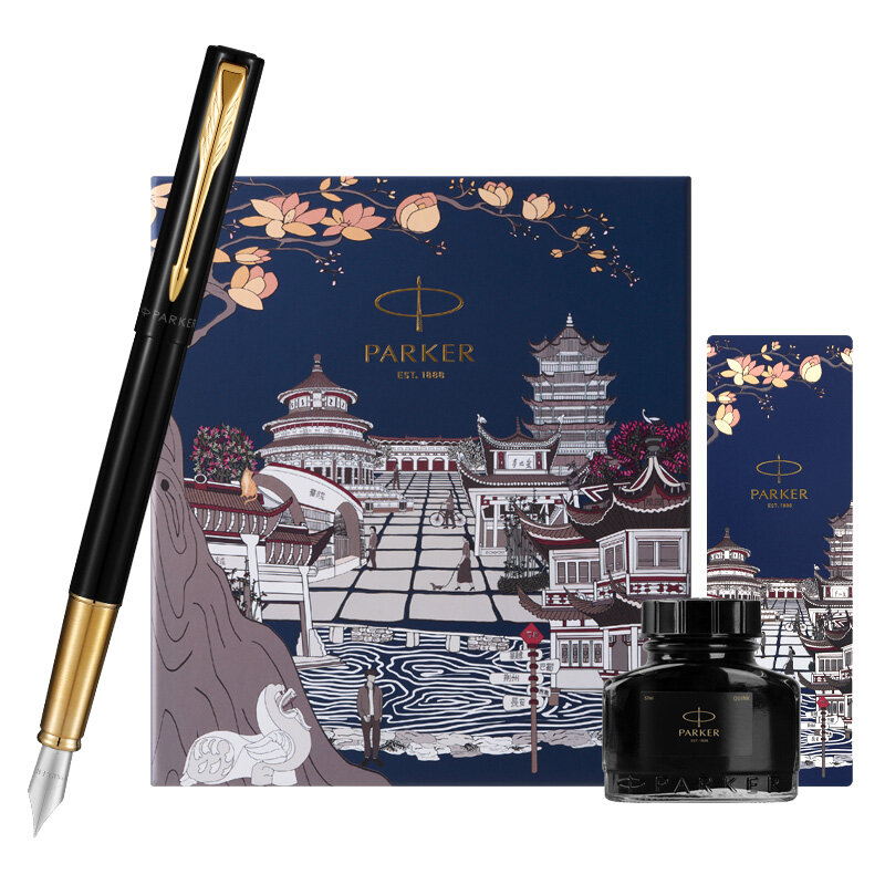 Ручки унисекс Parker XL, WYA XL Phantom Black Gold Clip Ink Pen+City Stroll Ink Pen Gift Set