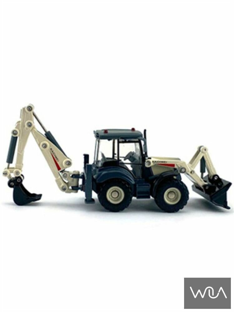 Игровой трактор Back Hoe Loader, с колесами и лопатой, масштаб 1:50, для детей — фото 1
