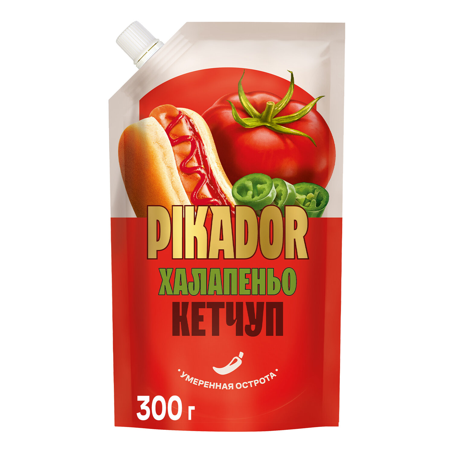 Кетчуп Pikador томатный халапеньо, дой-пак 300 г