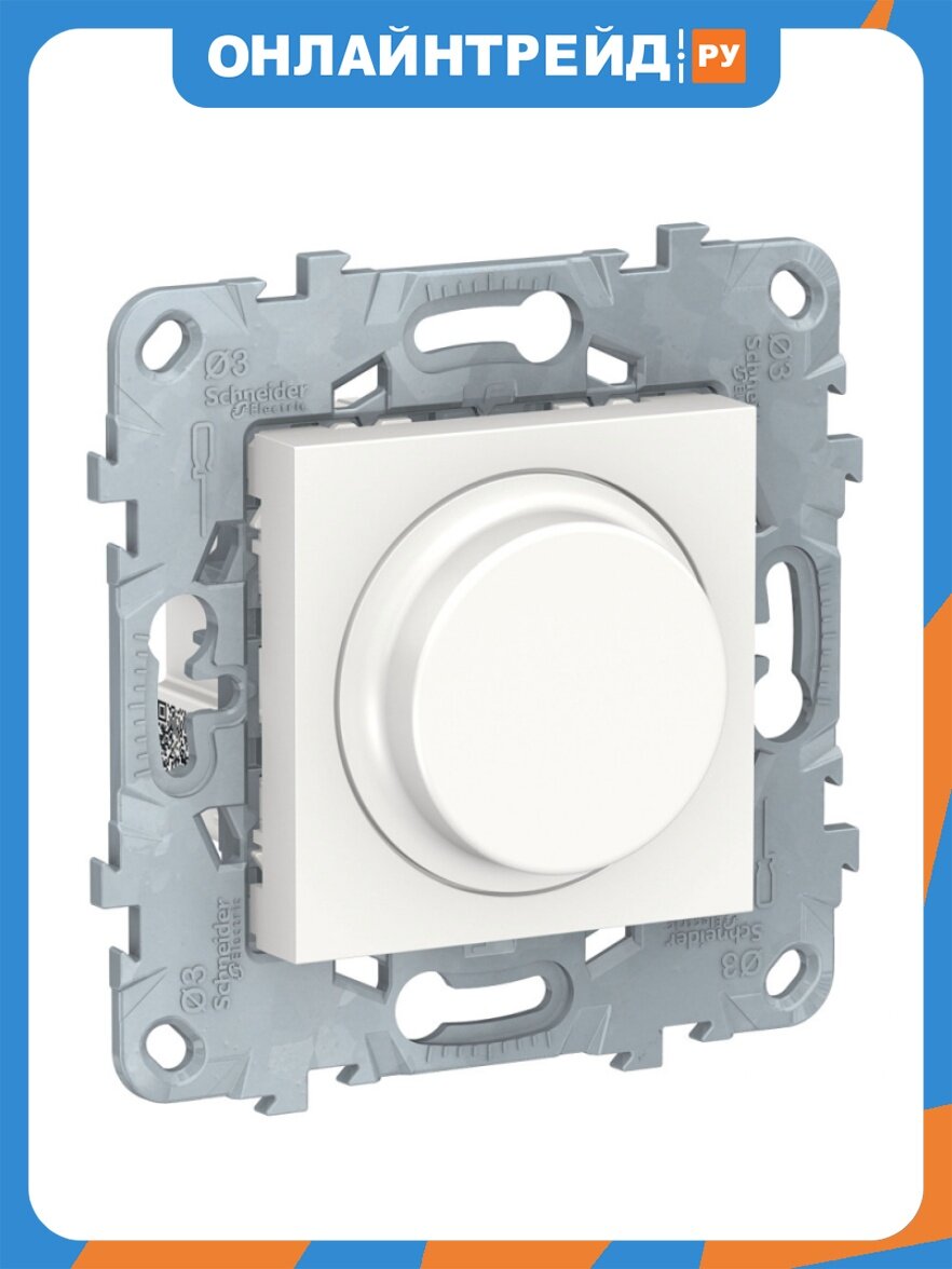 Светорегулятор (диммер) Systeme Electric (schneider Electric) SCHNEIDER ELECTRIC UNICA NEW LED повор-наж, универсальный 5-200Вт, Белый, NU551418
