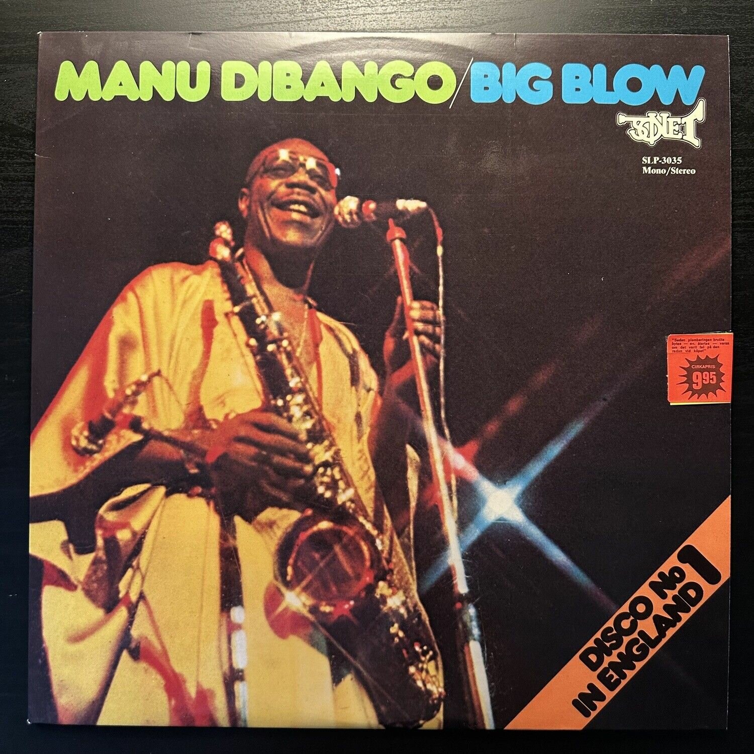Виниловая пластинка Manu Dibango - Big Blow (Швеция 1976г.)