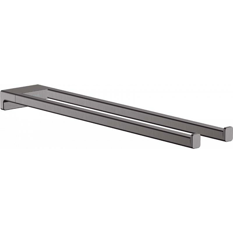 Полотенцедержатель Hansgrohe AddStoris 41770340 двойной Шлифованный черный хром
