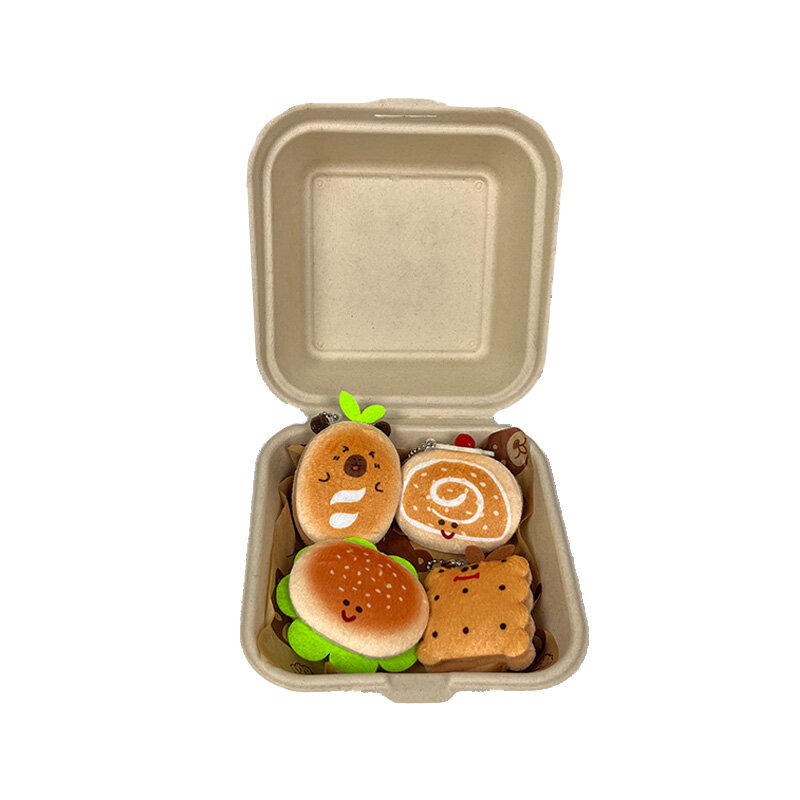 Плюшевые подвески унисекс YIDIANCHAOWAN Puffy Hamburger Family Pack Charm, 6 см