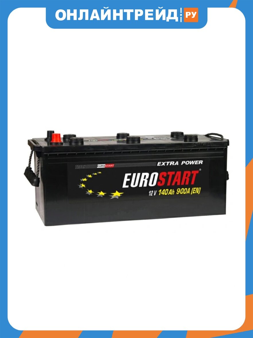 Аккумулятор Eurostart Extra Power, 513x189x223, прямая полярность, грузовой, 140 Ач