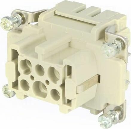 Разъем HARTING 09330062716 прямоугольный, "мама", Han ES, PIN: 6, 6+PE, размер 6В, 16А, 1шт