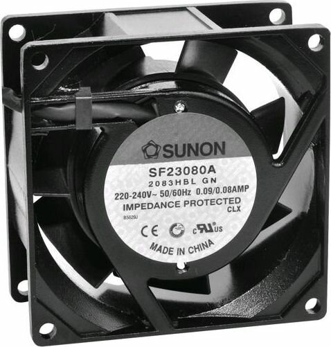 Вентилятор SUNON SF23080A2083HBL. GN осевой 230В AC 80x80x38 мм 40,7(7%) куб. м/ч 32 дБА
