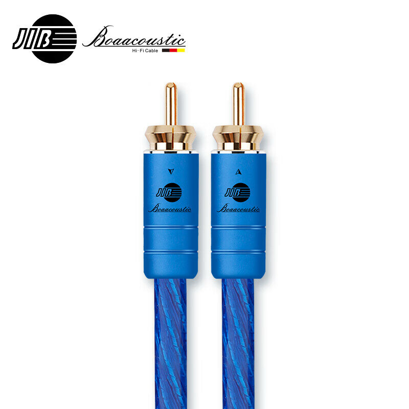JIB 1м коаксиальный аудиокабель RCA мужской-мужской с серебряным покрытием из 6N однокристаллической меди