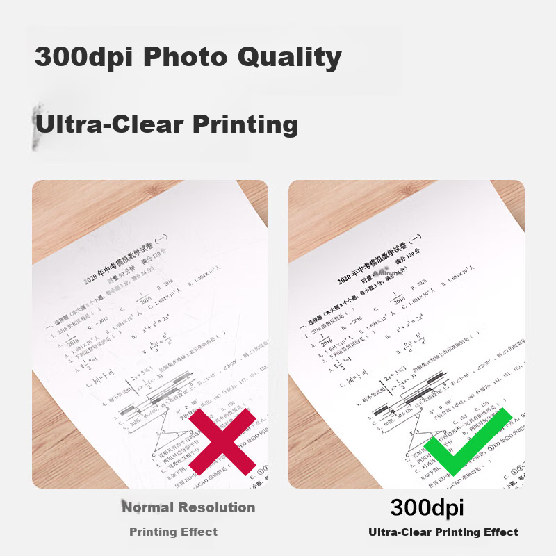 Deli X8Pro Принтер с коррекцией ошибок для дома A4 300dpi Ультрачеткий портативный термопринтер Размер：Стандартный