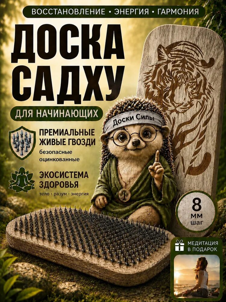 Анатомические Доски Садху для новичков / Живые гвозди / Шаг 8 мм