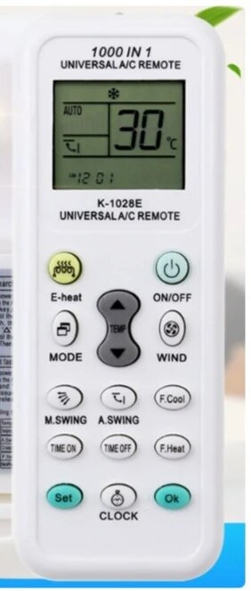 YUXINUO K-1028E универсальный пульт для кондиционеров e-heat model