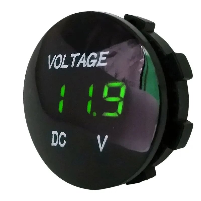 Цифровой вольтметр 12V 24V водонепроницаемый зеленка