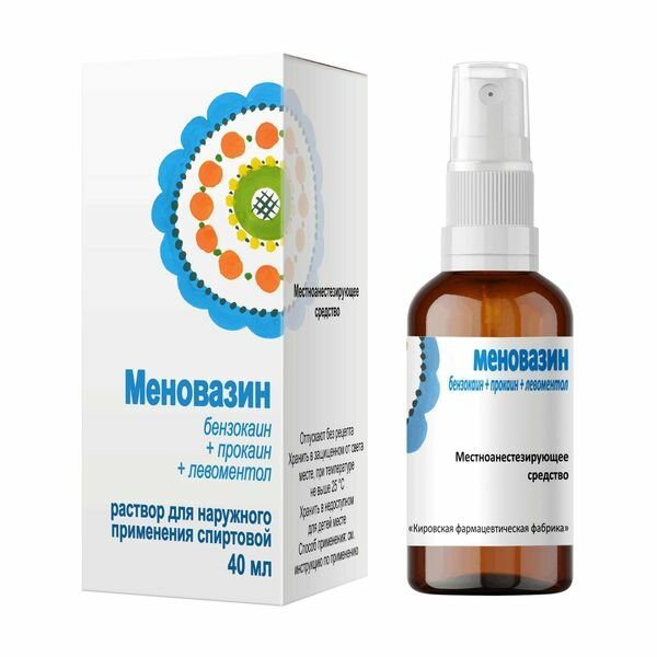 Меновазин раствор для наружного применения спиртовой спрей 40мл